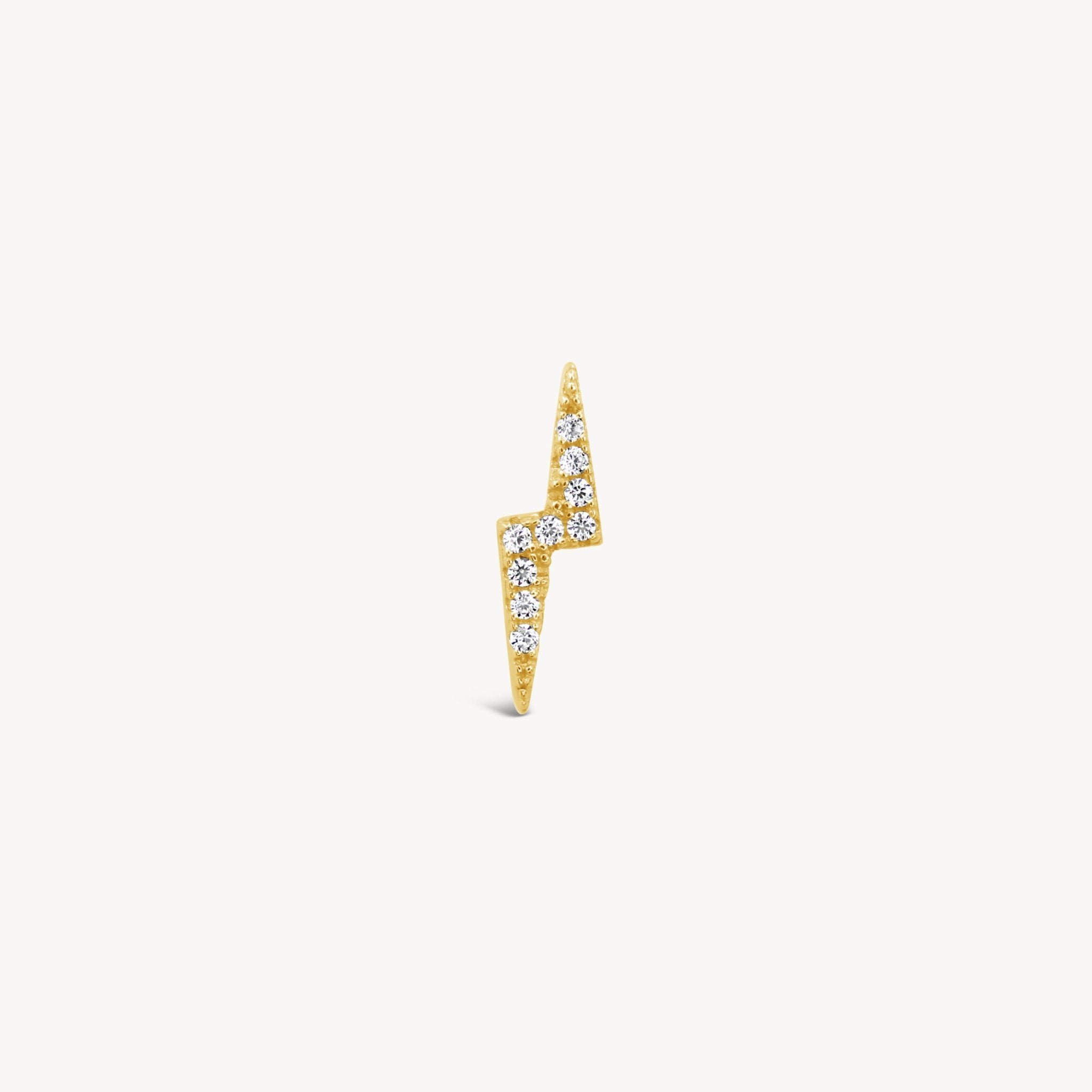 Pavé Lightning Stud | Lucky Eleven Jewellery